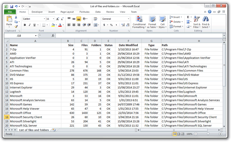 Export Explorer file lists to Excel or csv Export Explorer file lists to Excel or csv