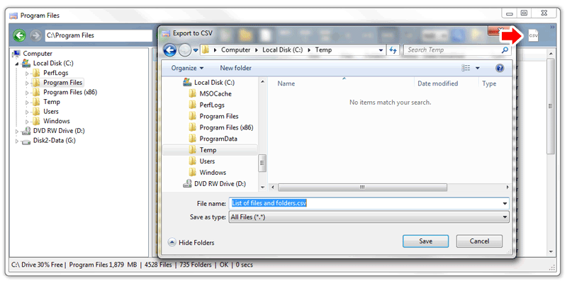 Export Explorer file lists to Excel or csv Export Explorer file lists to Excel or csv